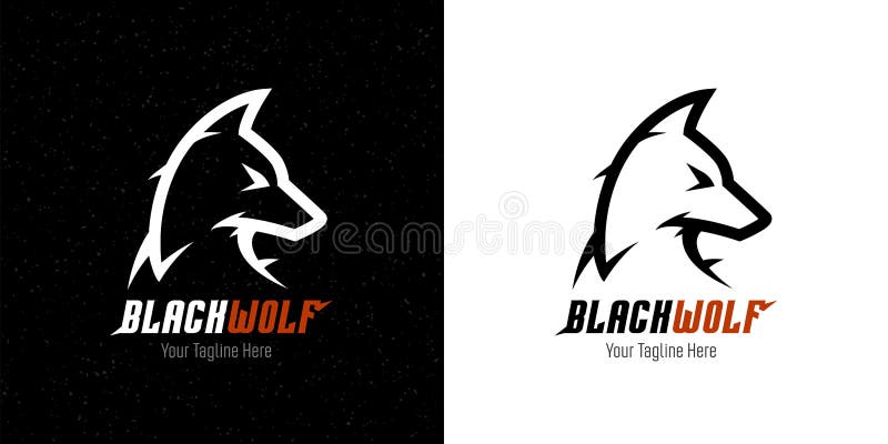 Black wolf logo stock vector. Illustration of element - 191139857