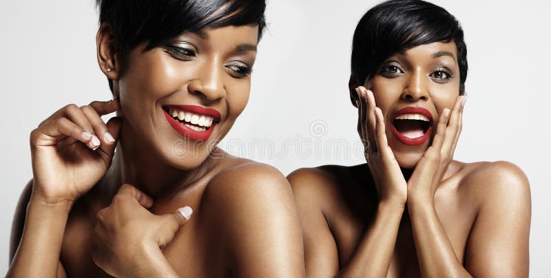 Black woman have a fun stock image. Image of feminine - 91719655