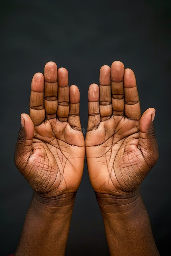 A Black Woman with Her Hands Open Stock Illustration - Illustration of ...