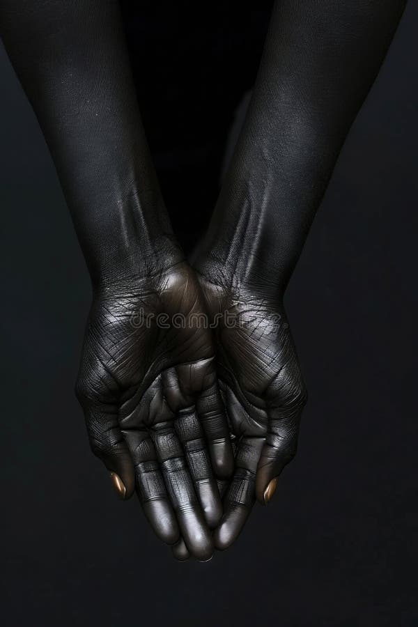 A Black Woman with Her Hands Open Stock Photo - Image of open, woman ...