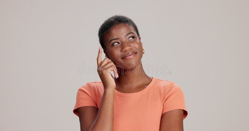 Black Woman, Planning and Thinking with University Student, Problem ...