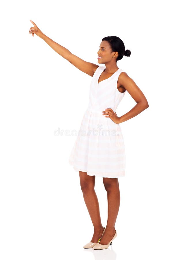 Black woman pointing stock photo. Image of female, attractive - 60408798