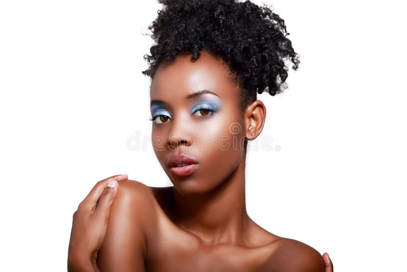 Black woman posing stock photo. Image of jewelry, lips - 55047450