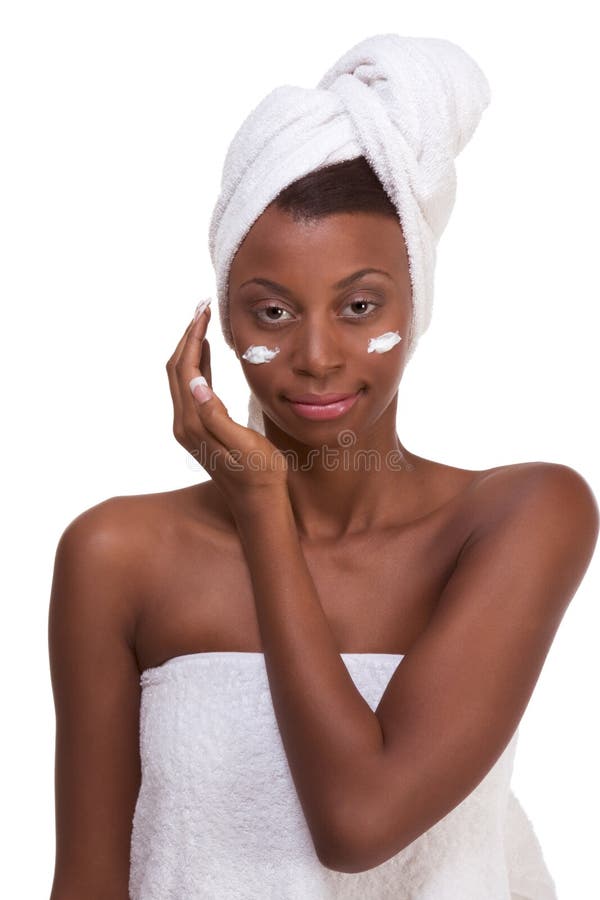 Black Woman Wrapped in Towel Moisturizing Face Stock Image - Image of ... Black Woman Wrapped in Towel Moisturizing Face Stock Image - Image of ...