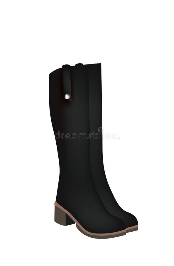 Black women boots stock vector. Illustration of beauty - 134496847