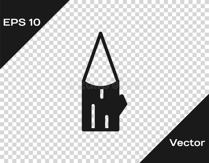 Black Wooden Log Icon Isolated on Transparent Background. Vector Stock ...