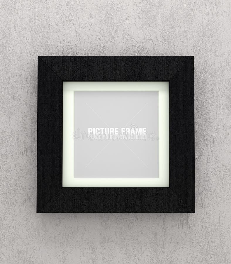 Black Wooden Picture Frames Stock Illustration - Illustration of border ...