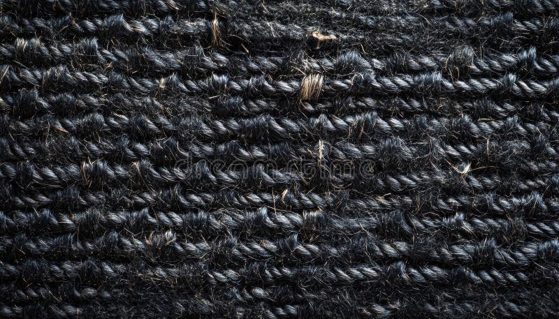 Black Wool Fabric Texture Background Showing Knitting Detail Stock ...