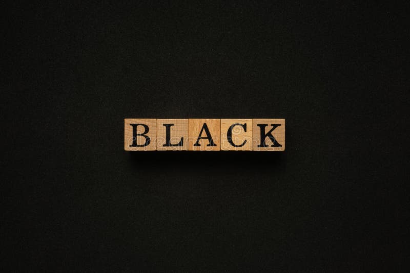 Black word on wooden block stock image. Image of information - 221762321