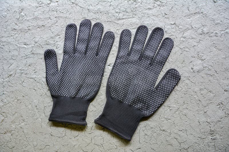 Black Woolen Gloves on White Background Stock Photo - Image of fashion ...