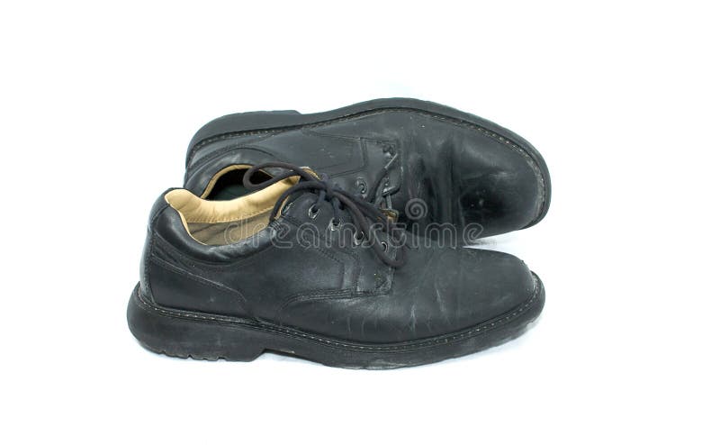 Black work shoes stock image. Image of soles, clothing - 14249245