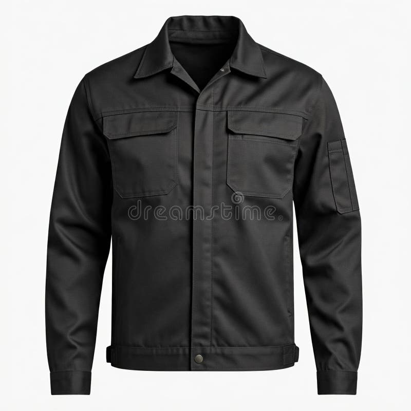 A Black Work Suit Shirt Isolated on White Stock Illustration ...