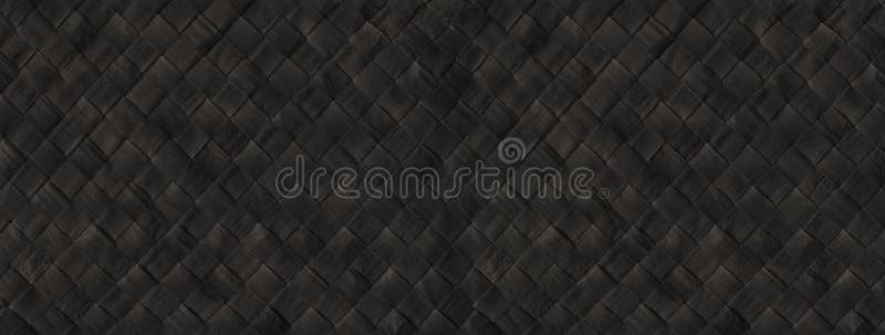 Black Woven Bamboo Mat Texture. Banner Background Stock Image - Image ...
