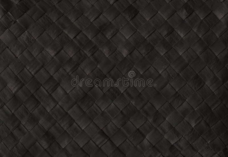Black Woven Bamboo Mat Texture. Horizontal Background Stock Image ...