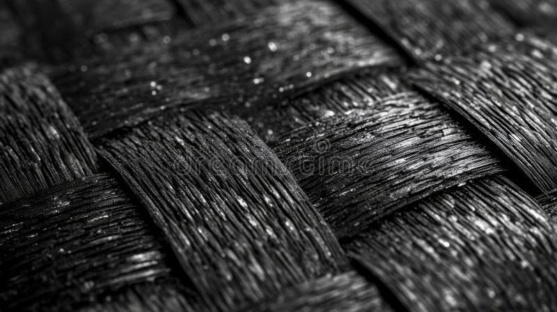 Black Woven Fabric Detailed Texture Close Up Stock Illustration ...