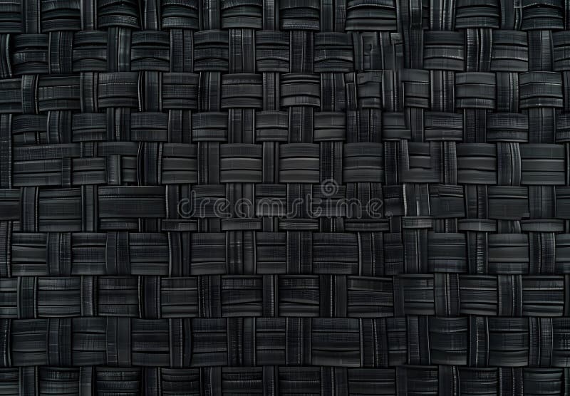 Black Woven Fabric Texture Seamless Pattern Stock Illustration ...