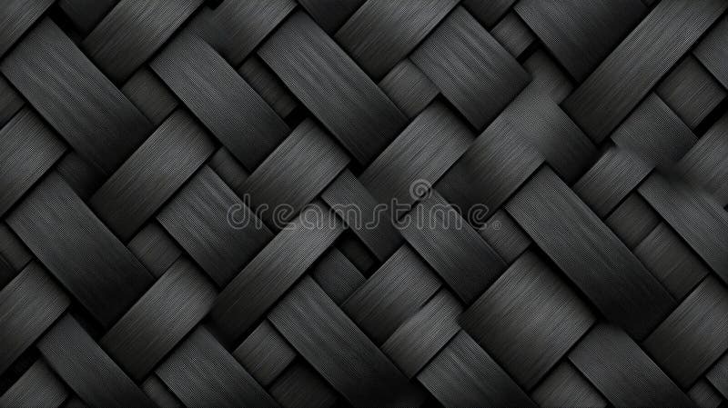 Black Woven Pattern Intertwined Stripes Design Stock Illustration ...