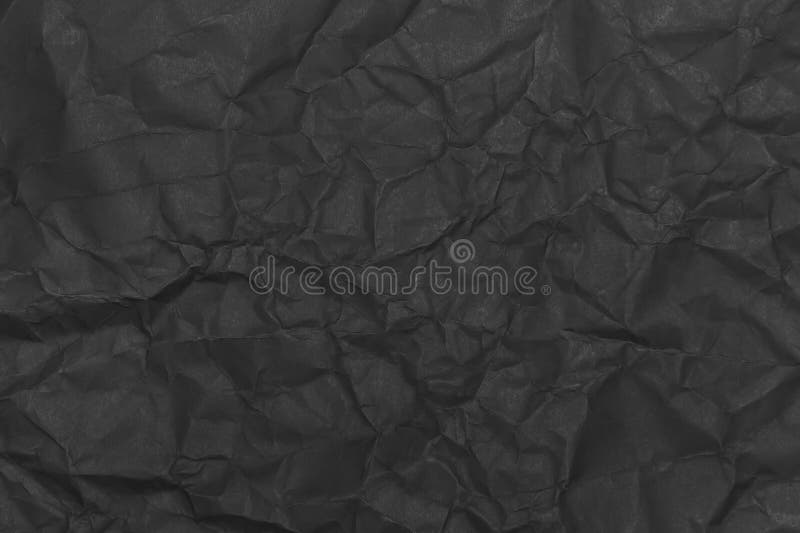 Black Wrinkled Paper Texture. Grunge Dark Background Stock Photo ...