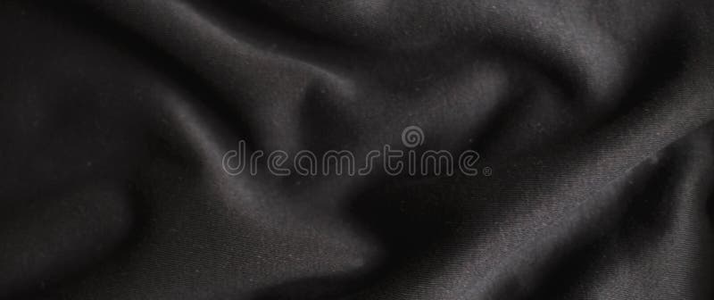 Black Wrinkled Plush Fabric Background Texture, Soft Material Pattern ...