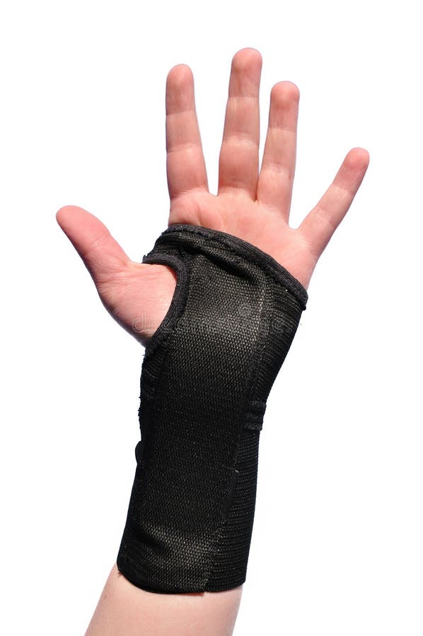 Black Wrist Brace stock image. Image of vertical, wrap - 23892489