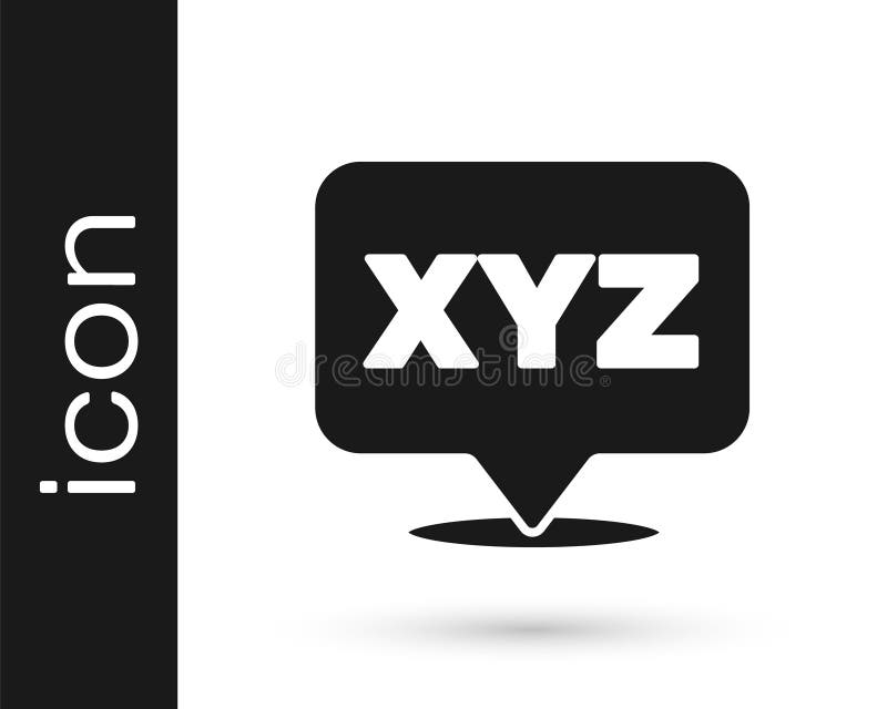 Black XYZ Coordinate System Icon Isolated on White Background. XYZ Axis ...