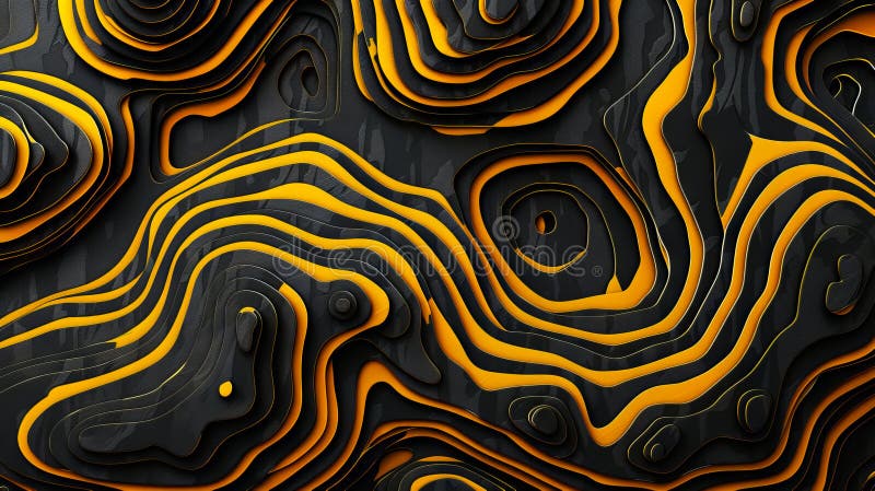 A Black and Yellow Abstract Pattern Stock Photo - Image of create ...