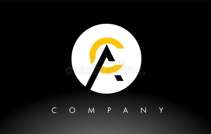 Black and Yellow AC Logo. Letter Design Vector Stock Vector ...
