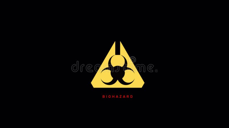 Black and Yellow Biological Hazard Symbol Warning Triangle. Seamless ...