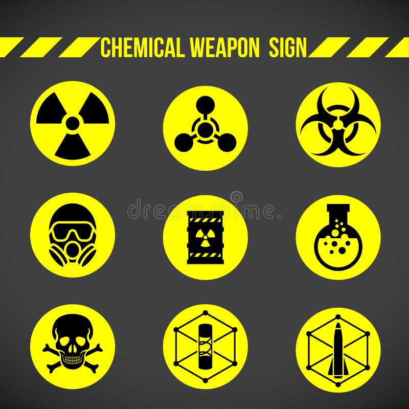 Set Of Chemical Weapon Symbols Stock Illustration Chemical Weapon