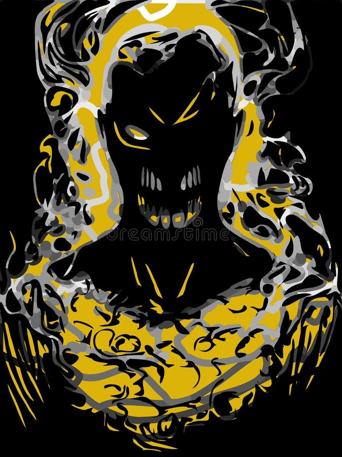 Black and Yellow Color of Abstract Geometric Pattern, Illustration ...