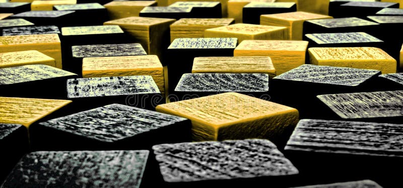 Background Black and Yellow Blocks Stock Photo - Image of mess ...