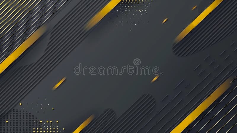 Black and Yellow Diagonal Abstract Tech Background Stock Illustration ...