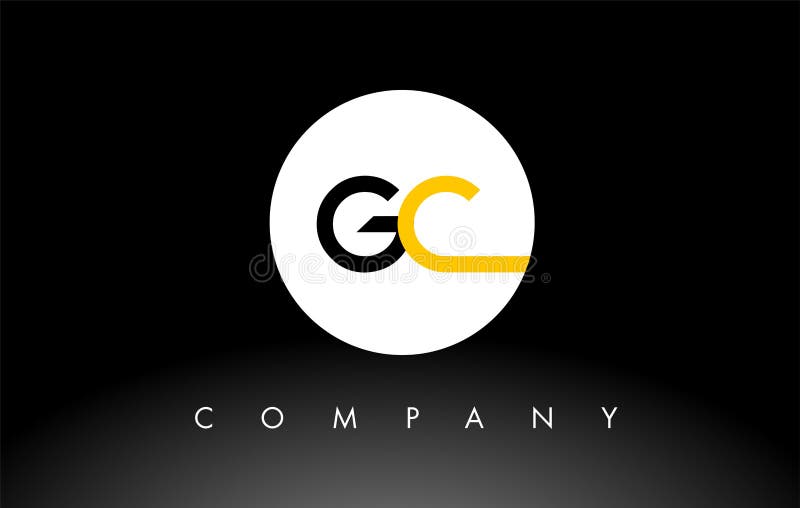 Black and Yellow GC Logo. Letter Design Vector Stock Vector ...