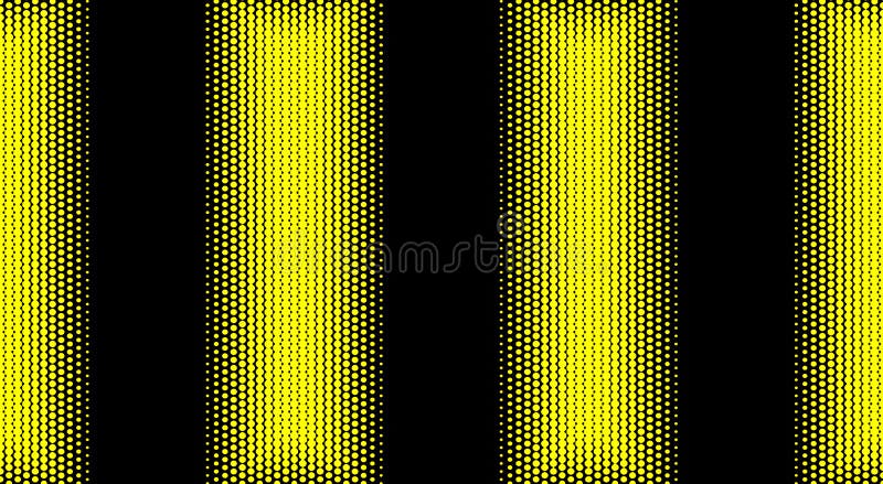Black and Yellow Halftone Striped Pattern. Dotted Backdrop with Circles ...