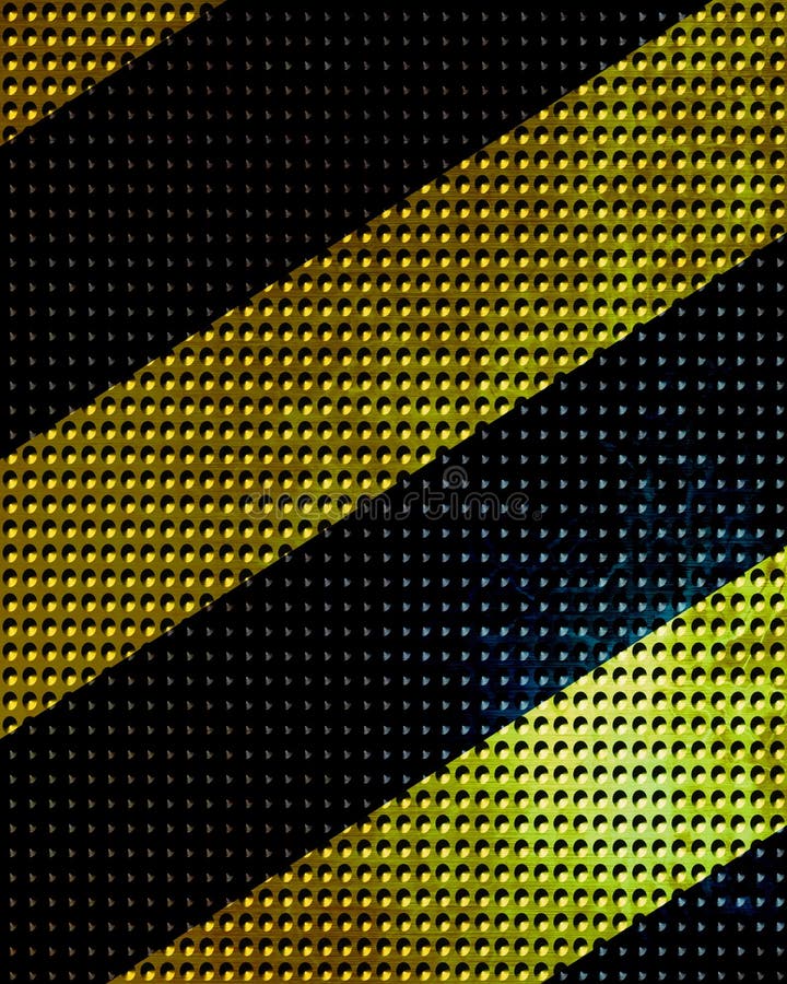 Black and Yellow Hazard Lines Stock Illustration - Illustration of ...