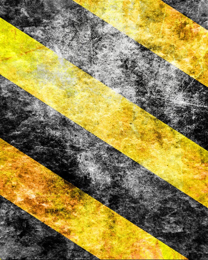 Black and Yellow Hazard Lines Stock Illustration - Illustration of ...