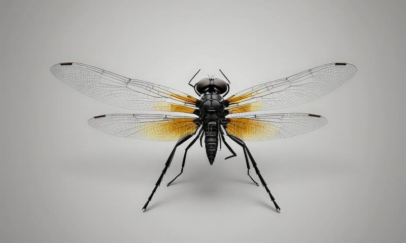 Black and Yellow Insect with Long Antennae Stock Illustration ...