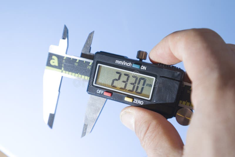 Black Yellow Metal Caliper with Digital Display 1 21 Stock Image ...