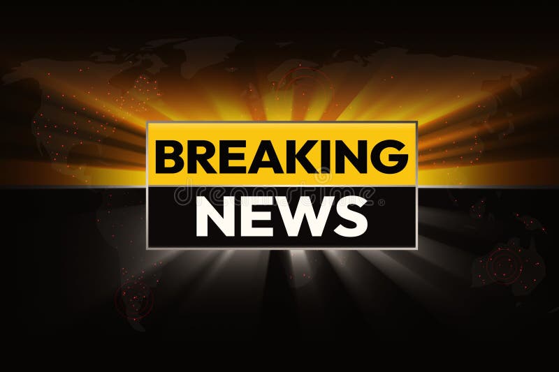 Black and Yellow Modern Breaking News Concept Background with Glowing ...