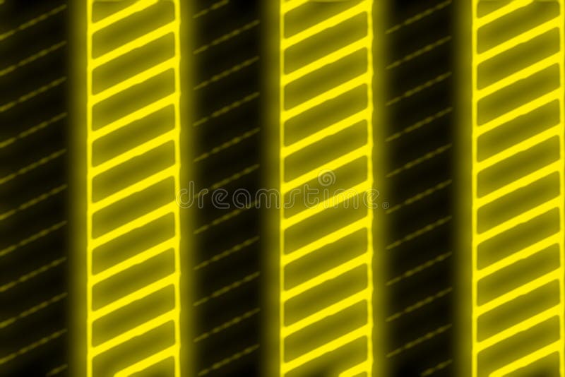Yellow Neon Light Space Doorway Stock Image - Image of line, black ...