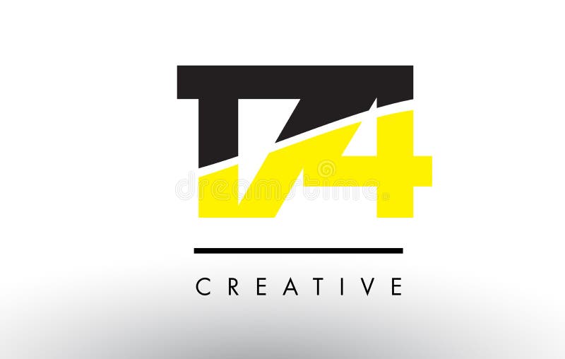 174 Black and Yellow Number Logo Design. Stock Vector - Illustration of ...