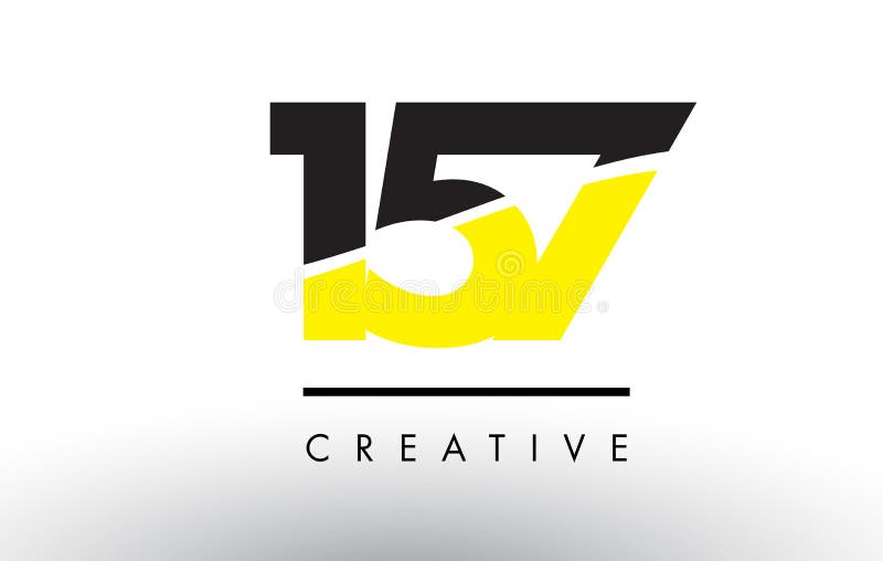 Number 157 Numeral Digit Logo Icon Design Stock Vector - Illustration ...