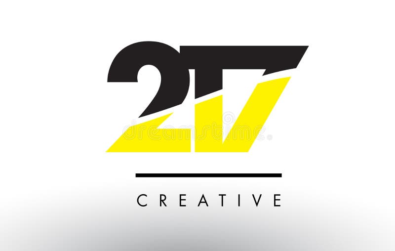 217 Black and Yellow Number Logo Design. Stock Vector - Illustration of ...