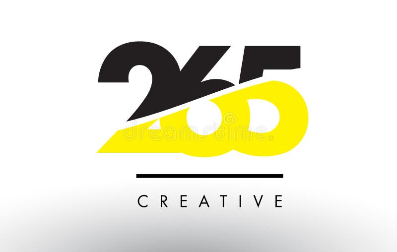 265 Black and Yellow Number Logo Design. Stock Illustration ...