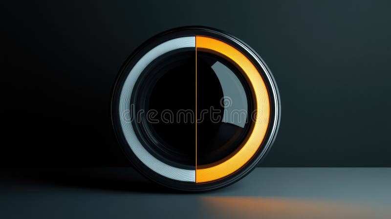 A Black and Yellow Object Sits on a Table, Awaiting Use Stock ...