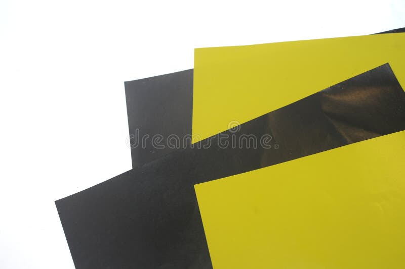 Black and Yellow Origami Paper Stacked Stock Photo - Image of homemade ...