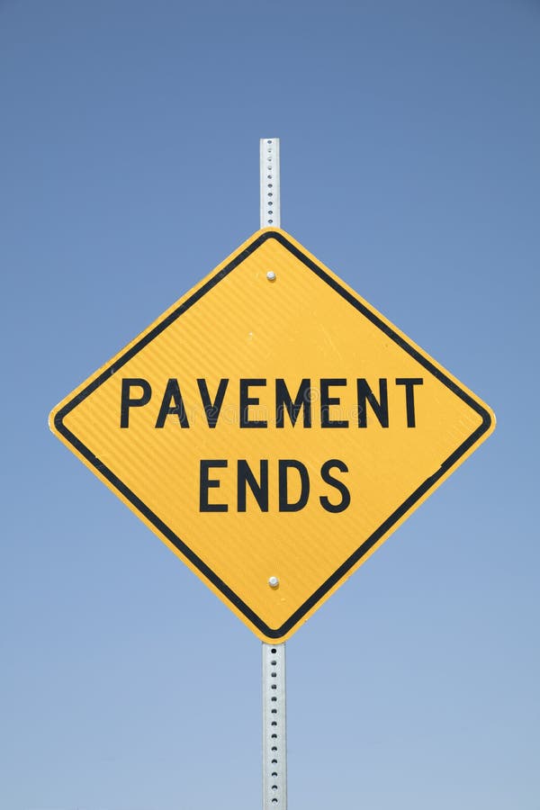 Pavement Ends stock photo. Image of unpaved, desert, road - 1530282