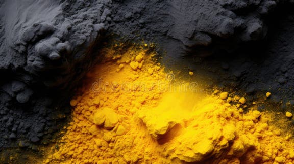 Black and Yellow Powder Explosion Stock Illustration - Illustration of ...