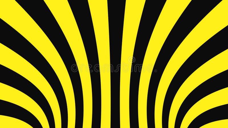 Black and Yellow Psychedelic Optical Illusion. Hypnotic Animated ...
