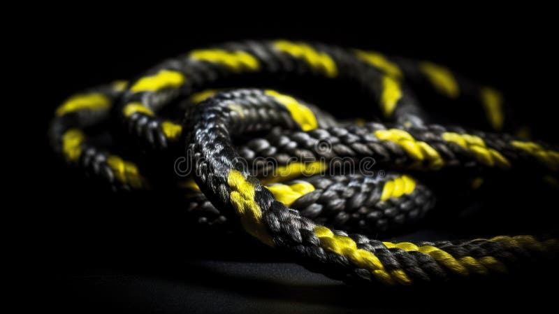 Yellow and Black Rope stock image. Image of marine, black - 8876705